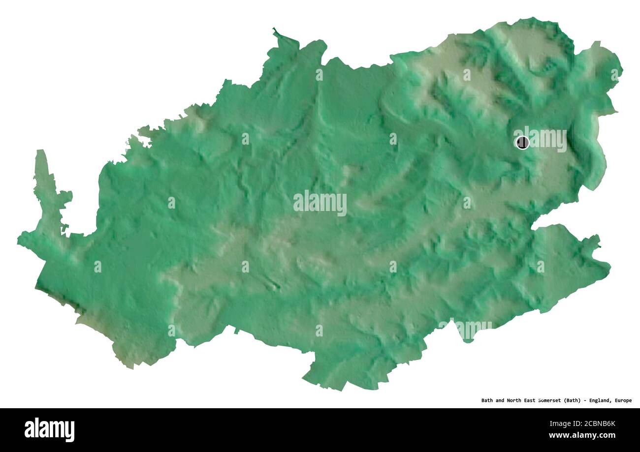 Shape of Bath and North East Somerset, unitary authority of England ...