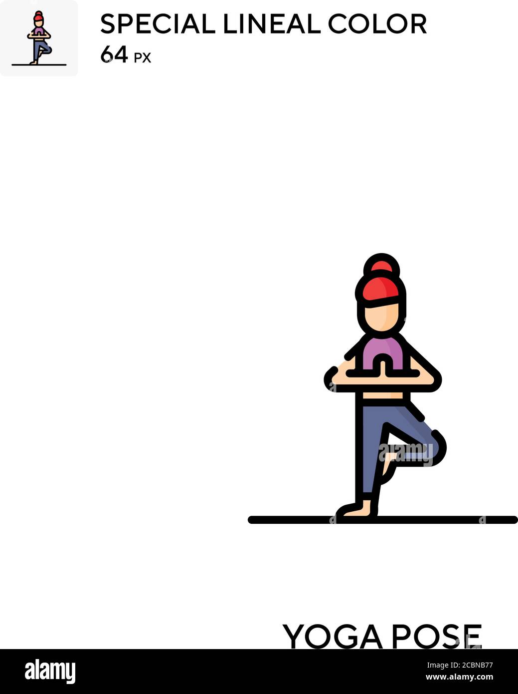 Yoga pose Special lineal color vector icon. Yoga pose icons for your ...