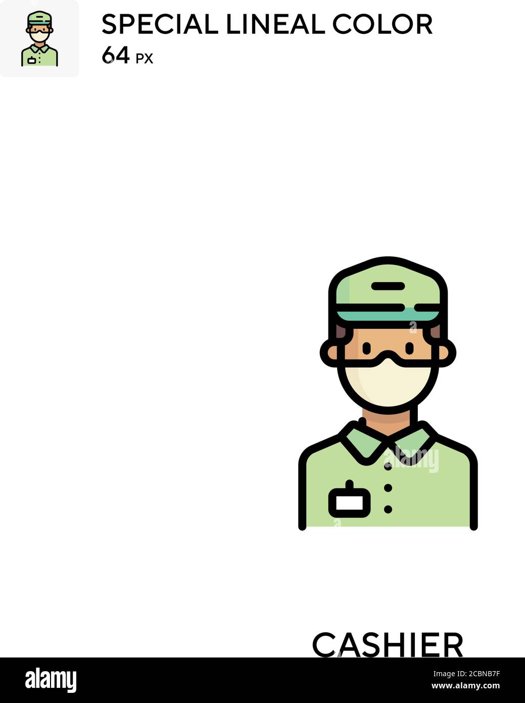 Cashier Special lineal color vector icon. Cashier icons for your ...