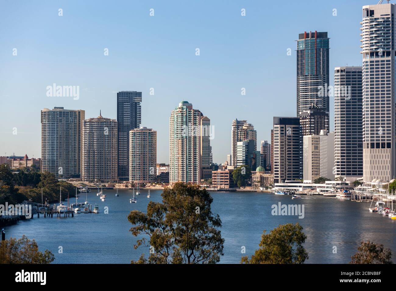Aerial skyline brisbane city in hi-res stock photography and images - Alamy