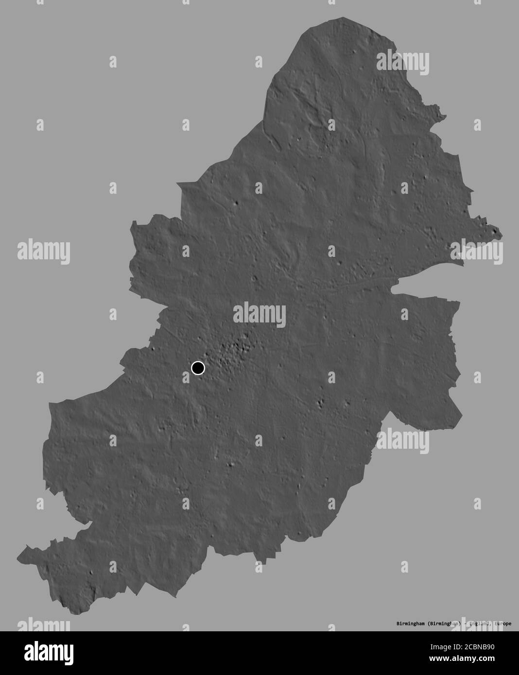 Shape of Birmingham, administrative county of England, with its capital ...
