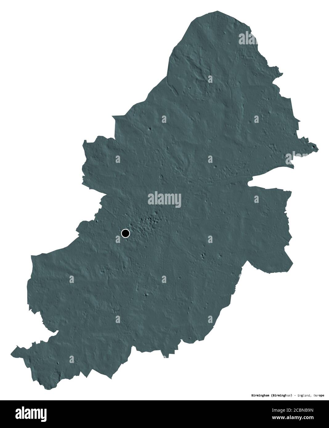 Shape of Birmingham, administrative county of England, with its capital ...