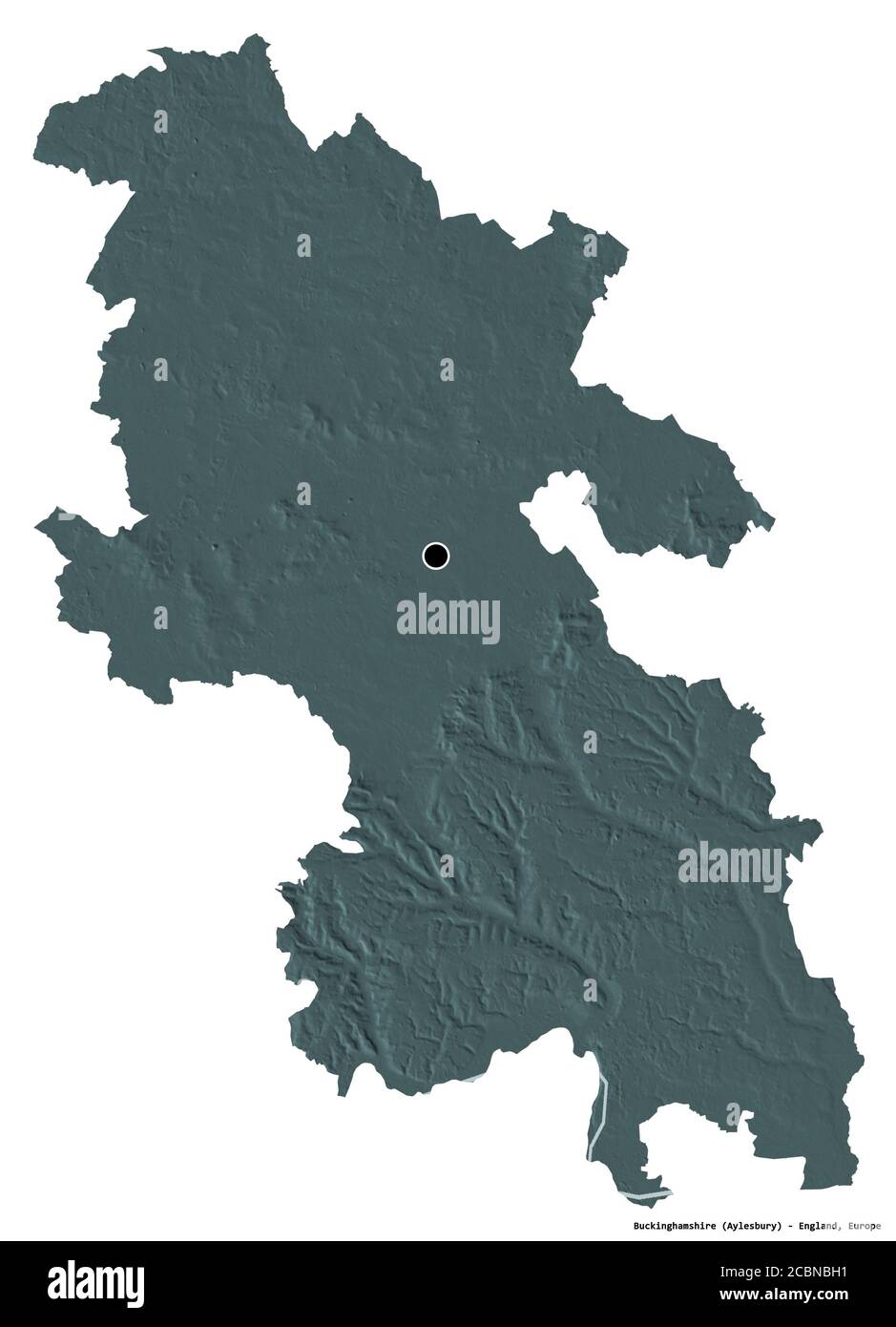 Shape of Buckinghamshire, administrative county of England, with its ...
