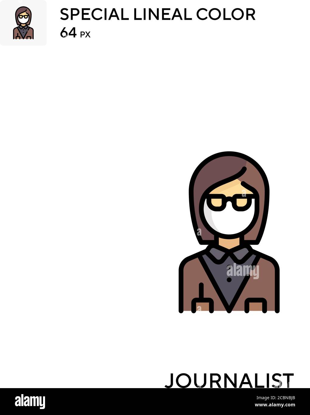 Journalist Special lineal color vector icon. Journalist icons for your business project Stock ...