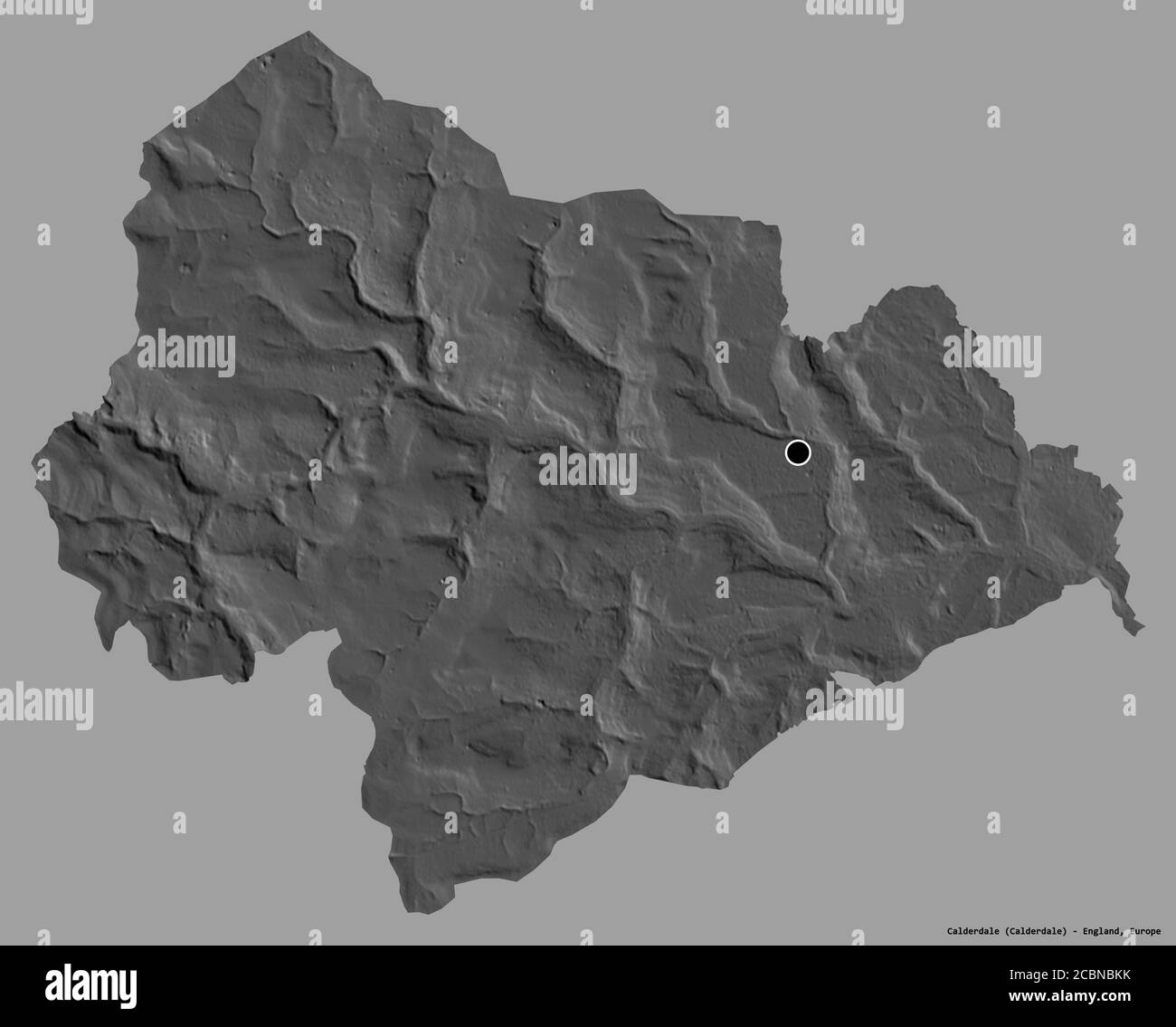 Shape of Calderdale, administrative county of England, with its capital ...