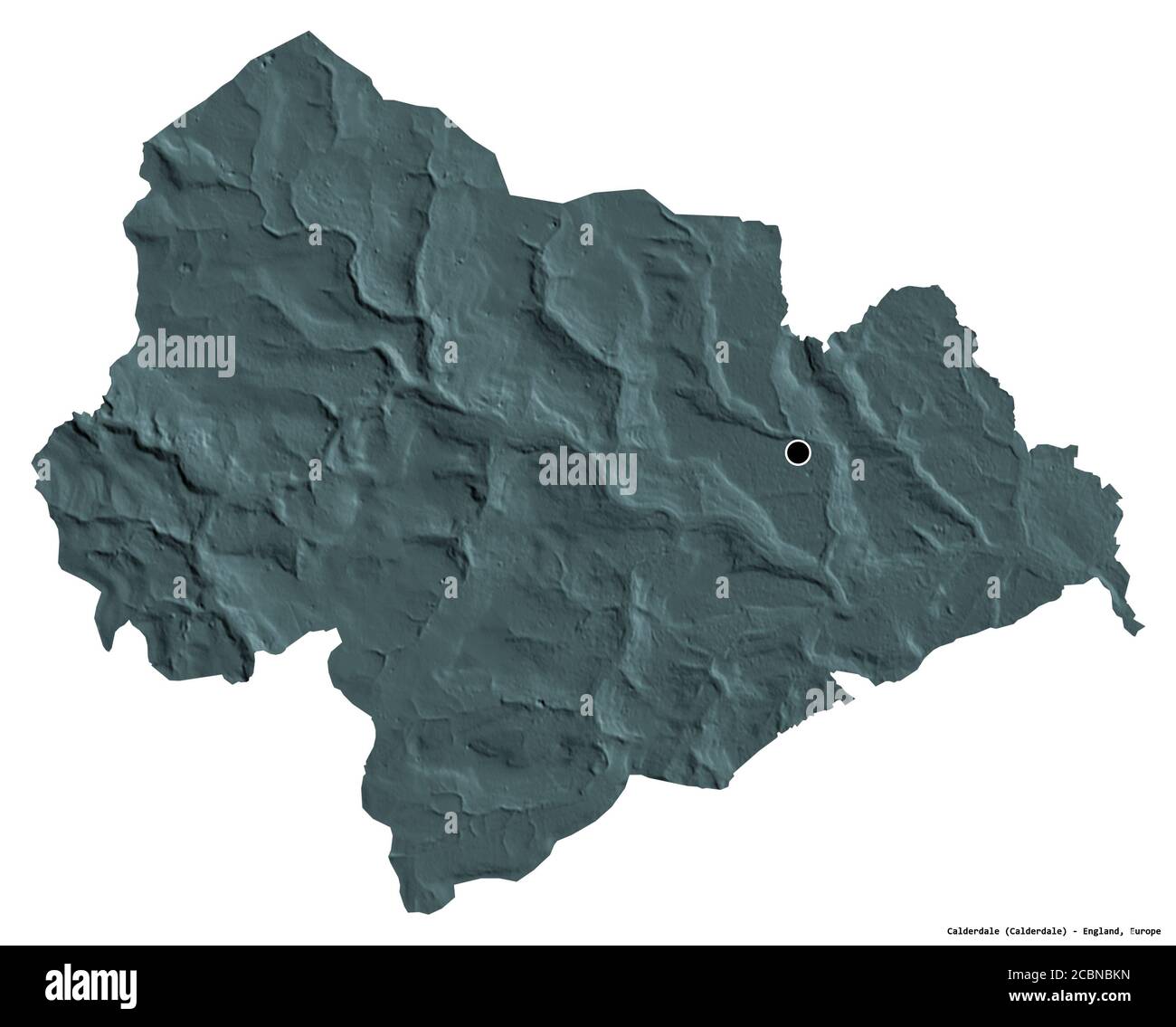 Shape of Calderdale, administrative county of England, with its capital ...