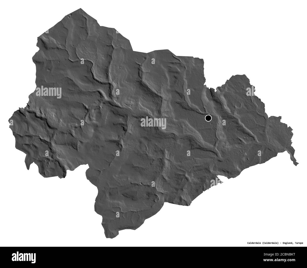 Shape of Calderdale, administrative county of England, with its capital ...