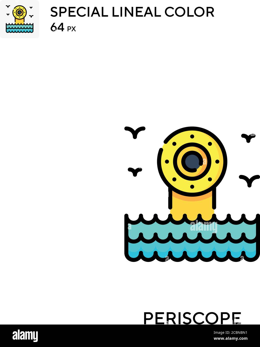 Periscope Special lineal color vector icon. Periscope icons for your ...