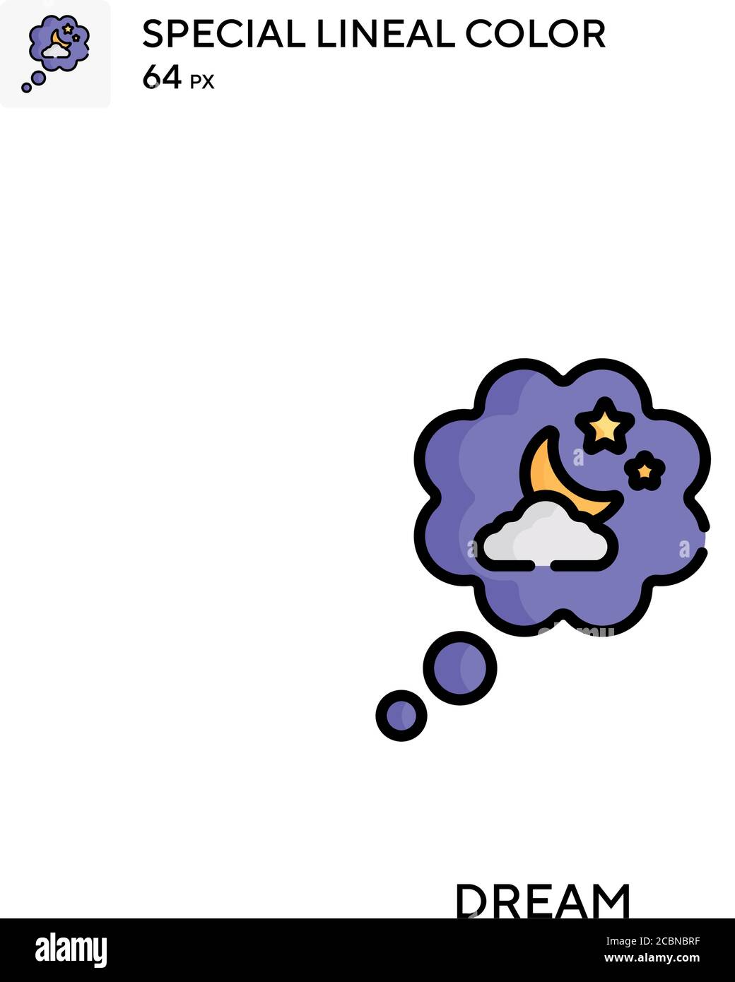 Dream Special lineal color vector icon. Dream icons for your business ...