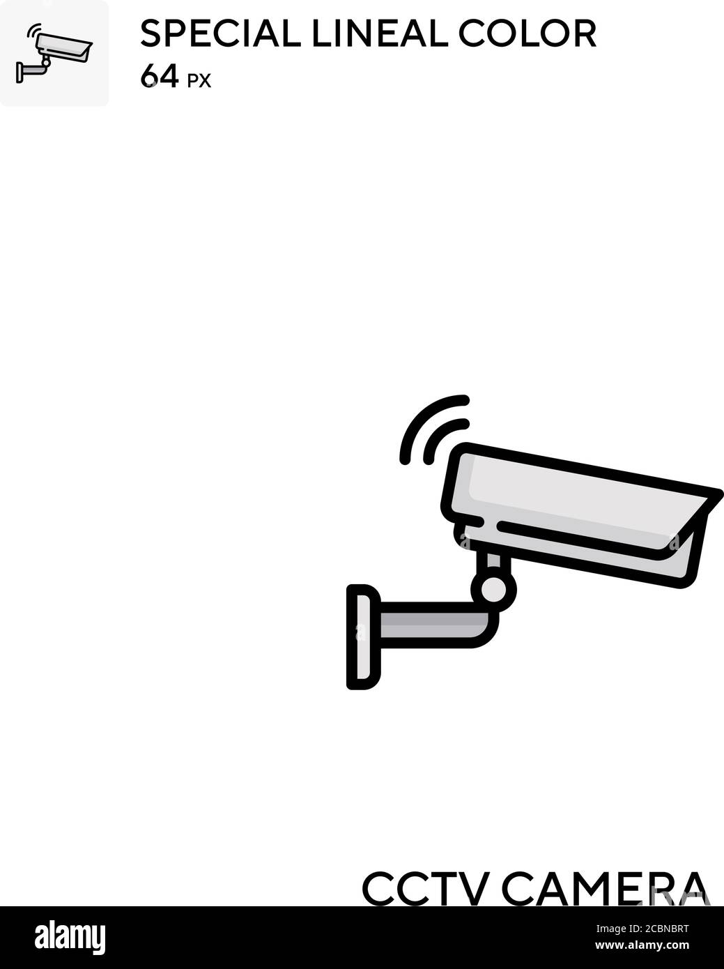 Cctv camera Special lineal color vector icon. Cctv camera icons for ...