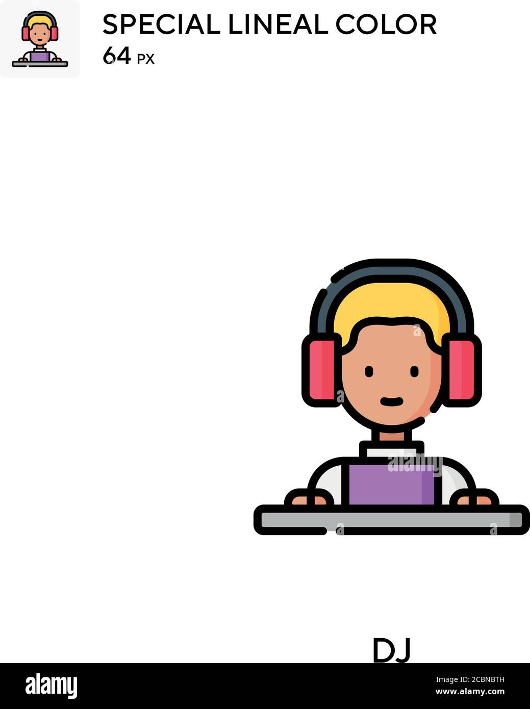 DJ Special lineal color vector icon. DJ icons for your business project ...