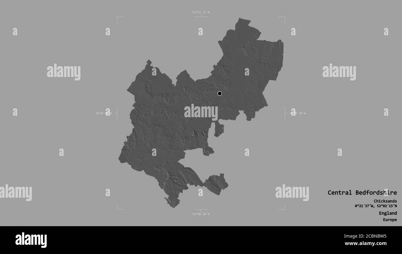 Area of Central Bedfordshire, administrative county of England ...