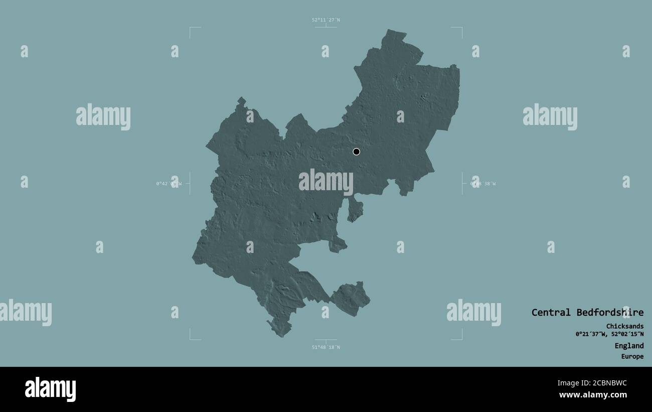 Area of Central Bedfordshire, administrative county of England ...