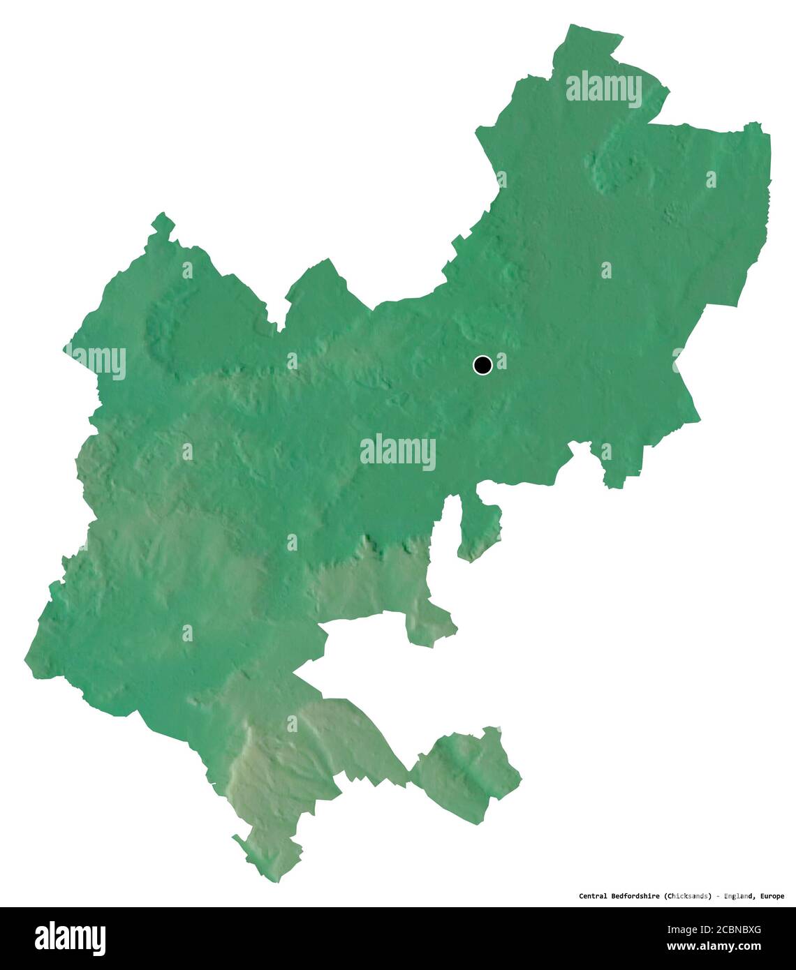 Shape of Central Bedfordshire, administrative county of England, with ...