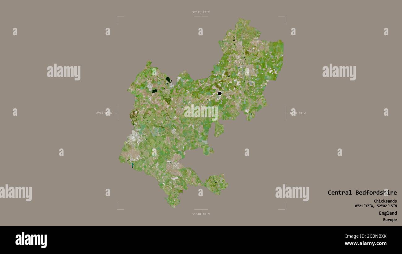 Area of Central Bedfordshire, administrative county of England ...