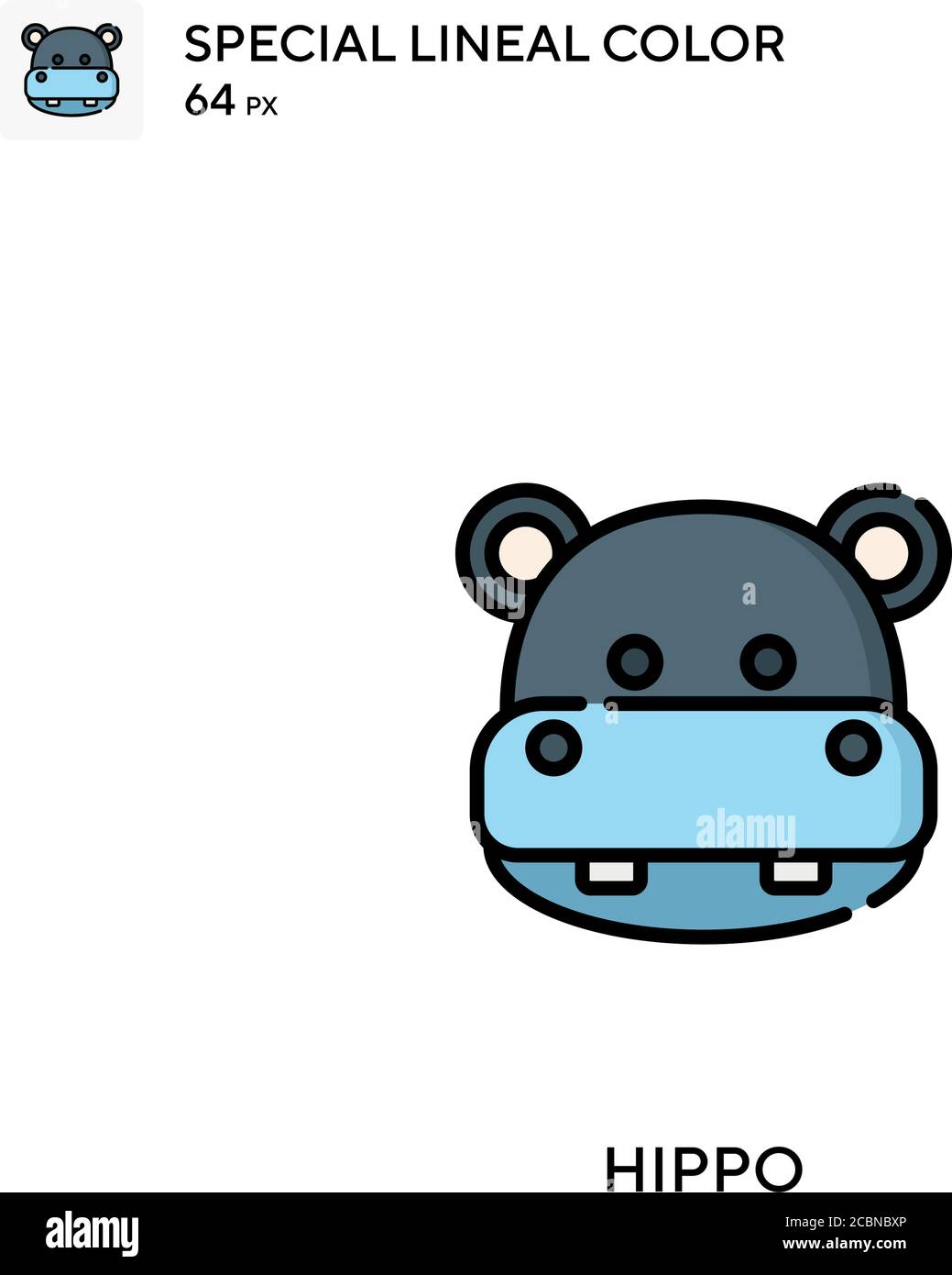 Hippo Special lineal color vector icon. Hippo icons for your business ...