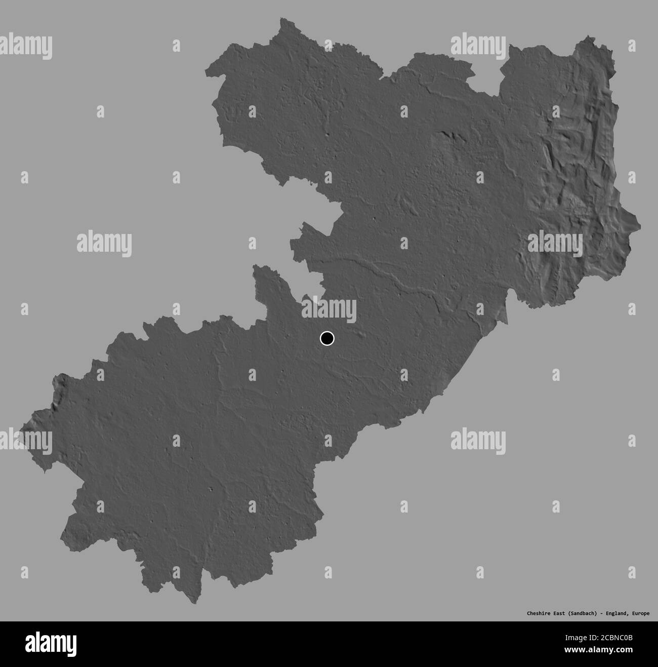 Sandbach on a map Black and White Stock Photos & Images - Alamy