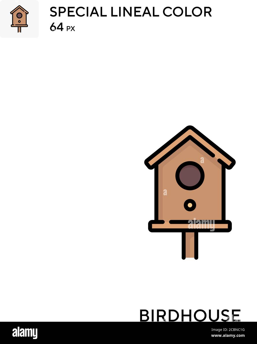 Birdhouse Special lineal color vector icon. Birdhouse icons for your ...