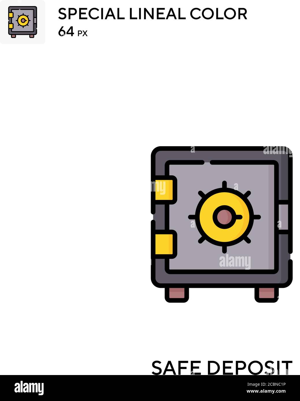 Safe deposit Special lineal color vector icon. Safe deposit icons for ...
