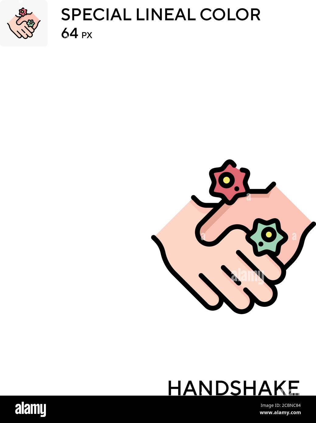 Handshake Special lineal color vector icon. Handshake icons for your ...