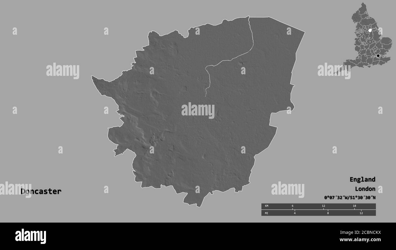 Doncaster Map Black and White Stock Photos & Images - Alamy