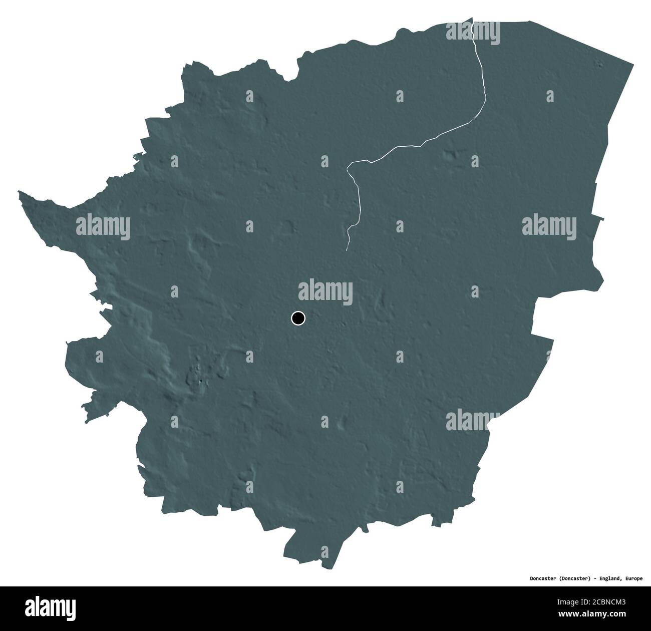 Shape of Doncaster, administrative county of England, with its capital ...