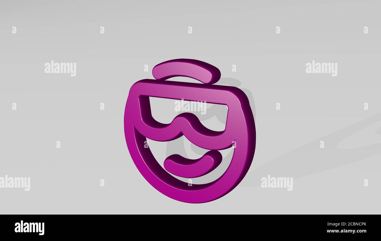 SMILEY SMIRK GLASSES 1 ALTERNATE 3D icon casting shadow, 3D ...