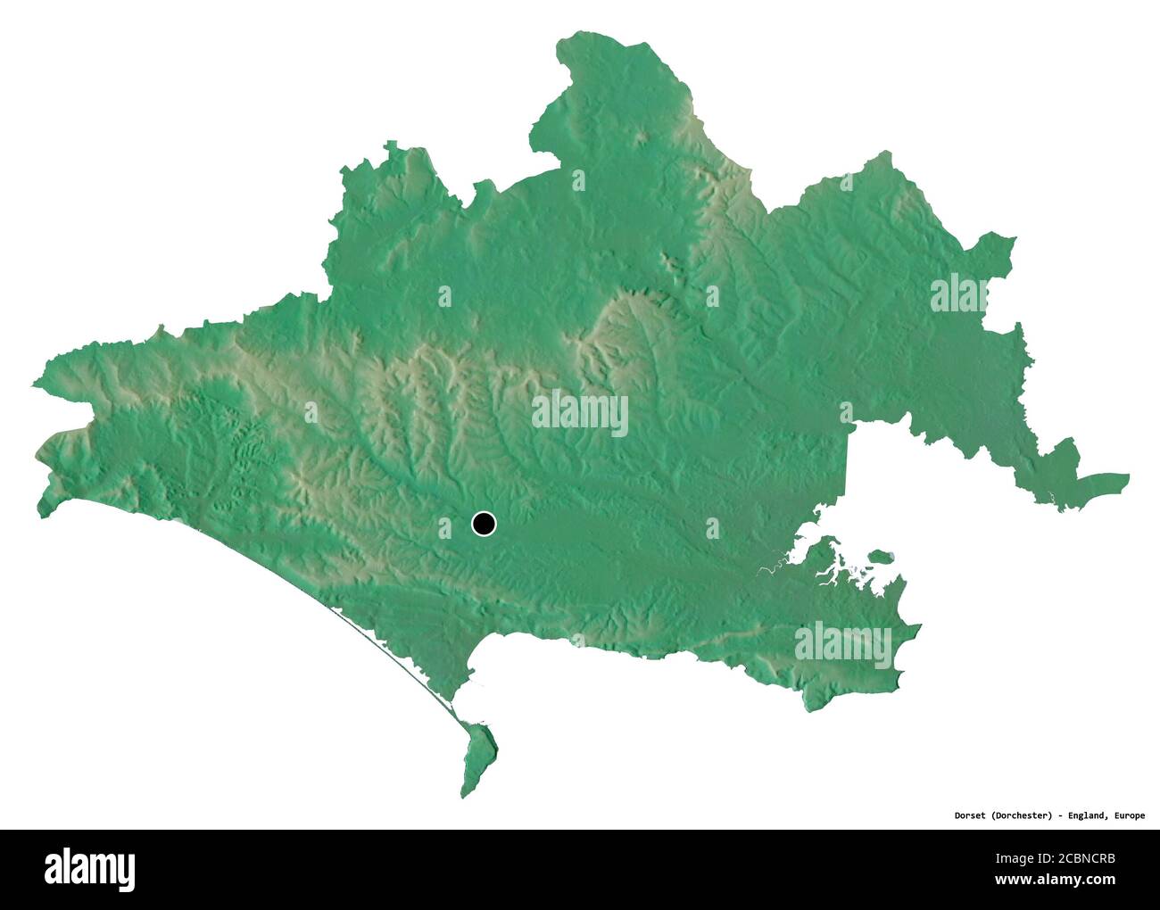 Shape of Dorset, administrative county of England, with its capital ...