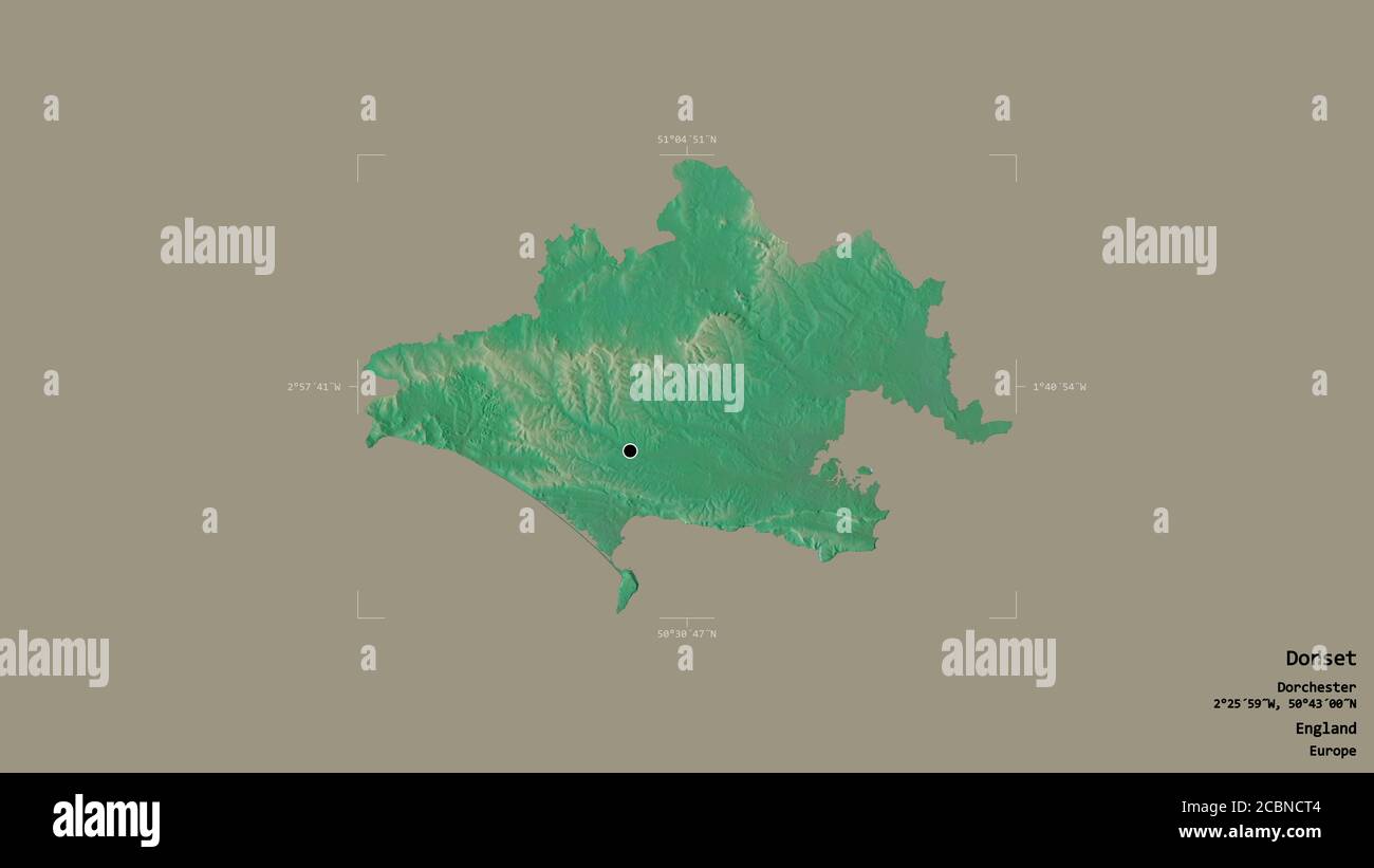 Dorset on a map hi-res stock photography and images - Alamy