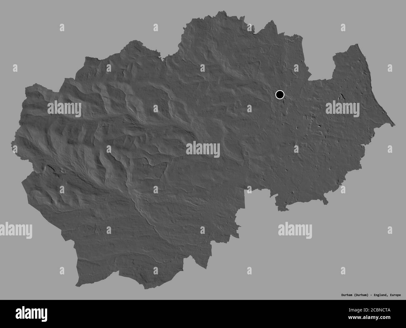 Shape of Durham, administrative county of England, with its capital ...