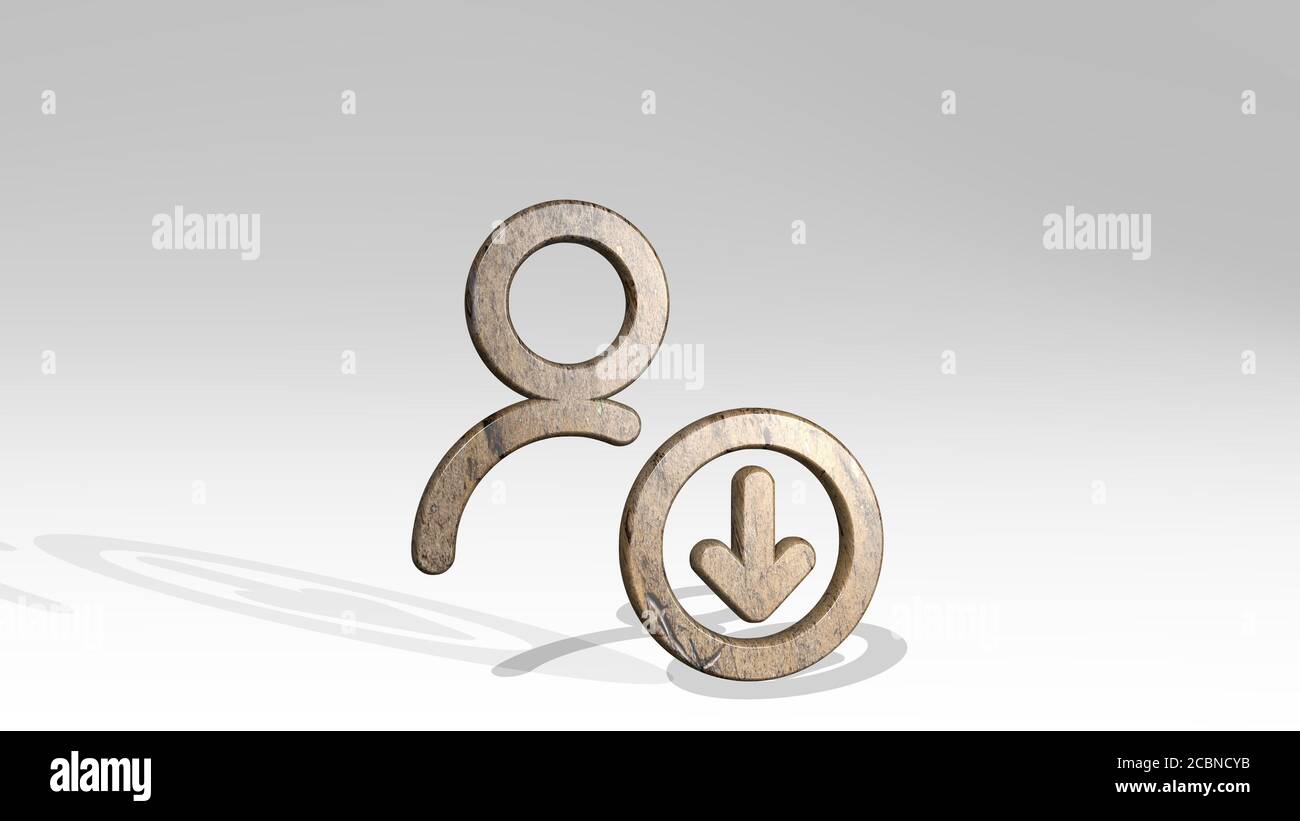 SINGLE NEUTRAL ACTIONS DOWNLOAD 3D icon standing on the floor, 3D ...