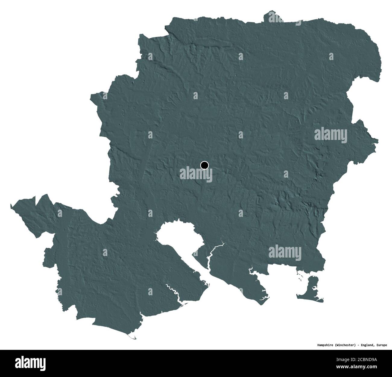 Shape of Hampshire, administrative county of England, with its capital ...