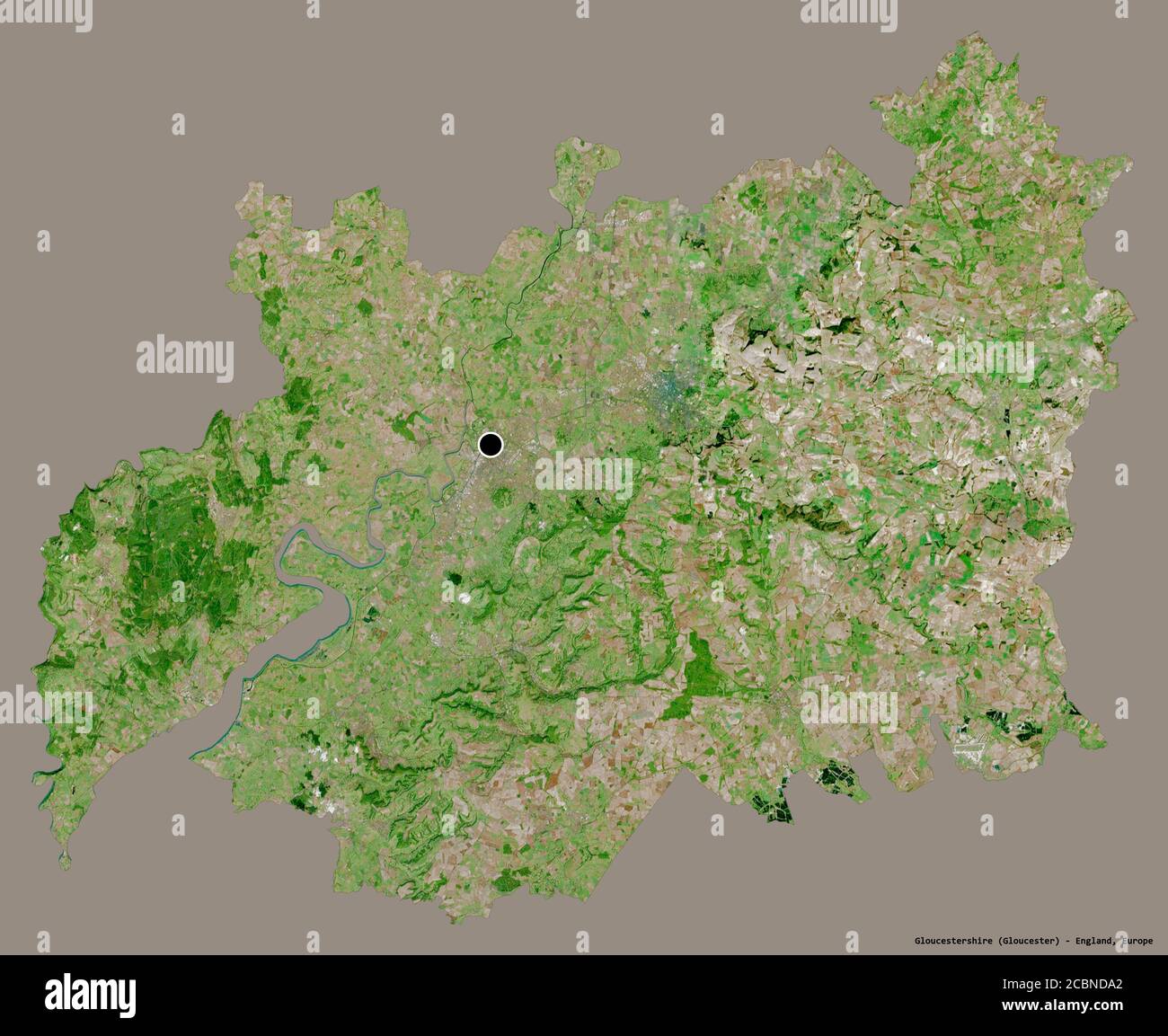 Shape of Gloucestershire, administrative county of England, with its ...