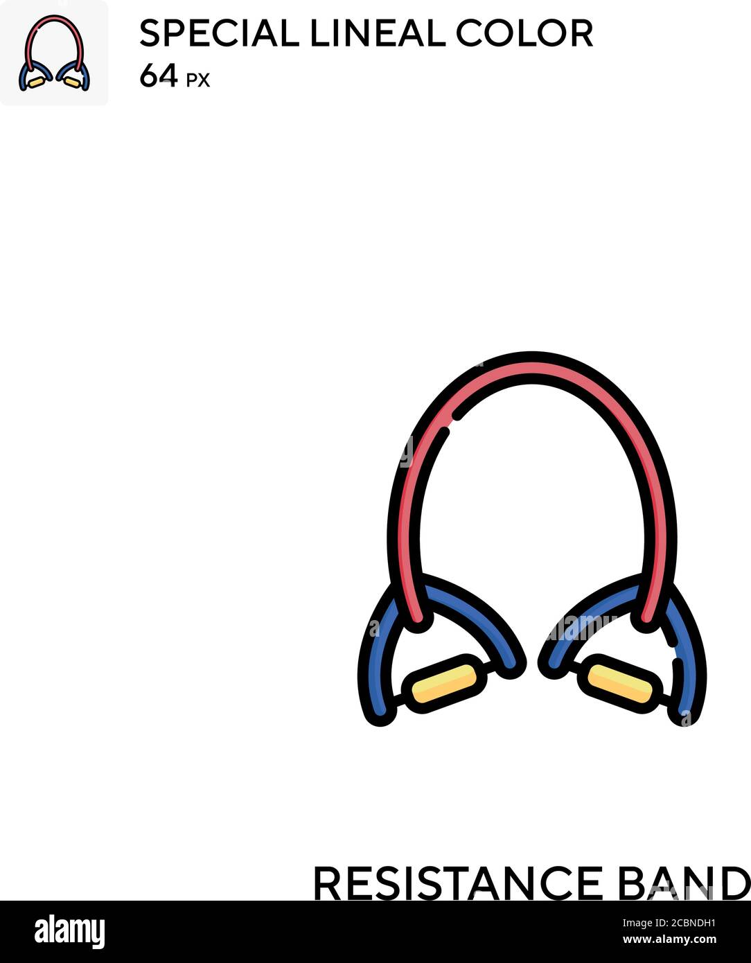 Resistance band Special lineal color vector icon. Resistance band icons ...