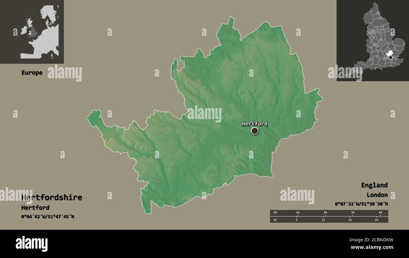 Hertfordshire Map High Resolution Stock Photography and Images - Alamy