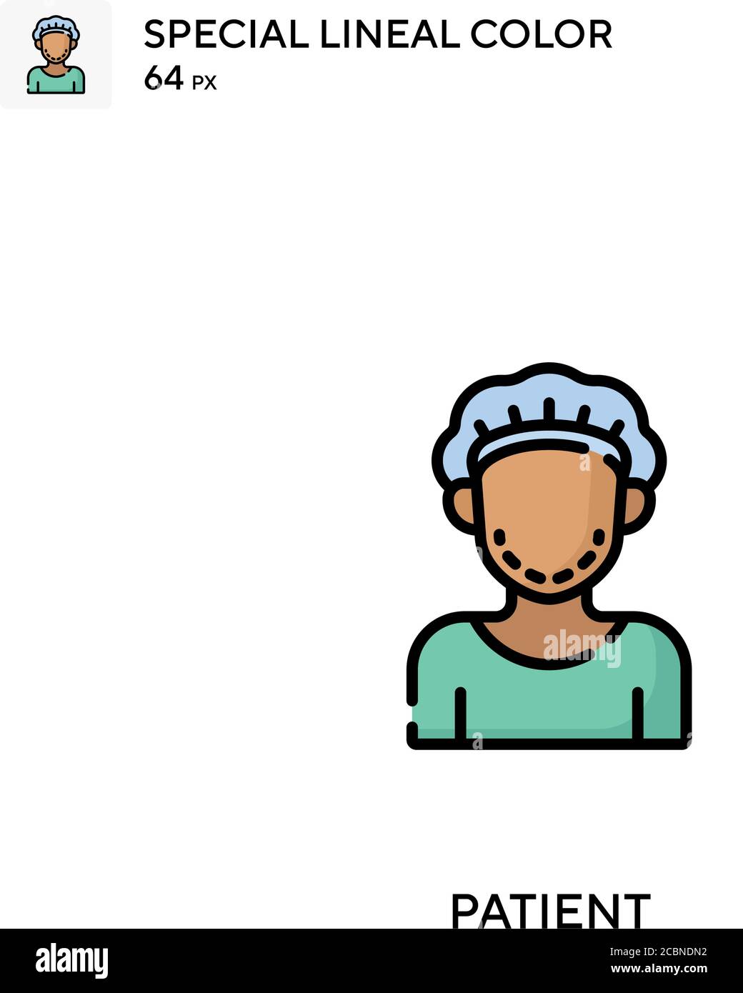 Patient Special lineal color vector icon. Patient icons for your ...