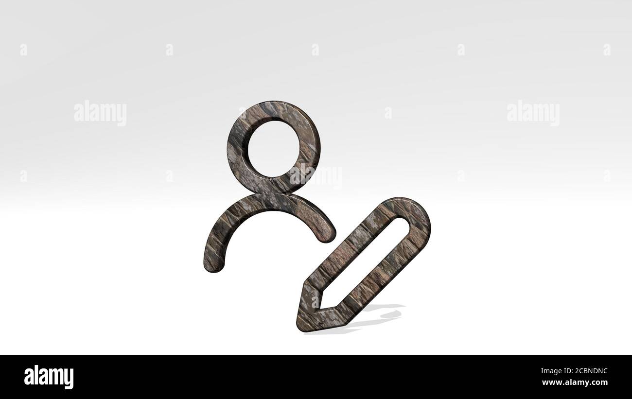 single neutral actions edit 3D icon standing on the floor, 3D ...