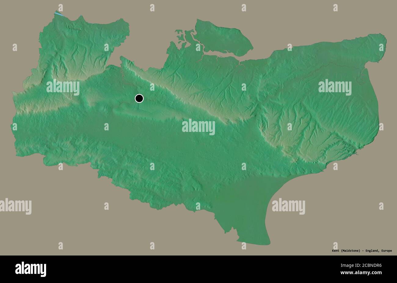 Maidstone on a map hi-res stock photography and images - Alamy