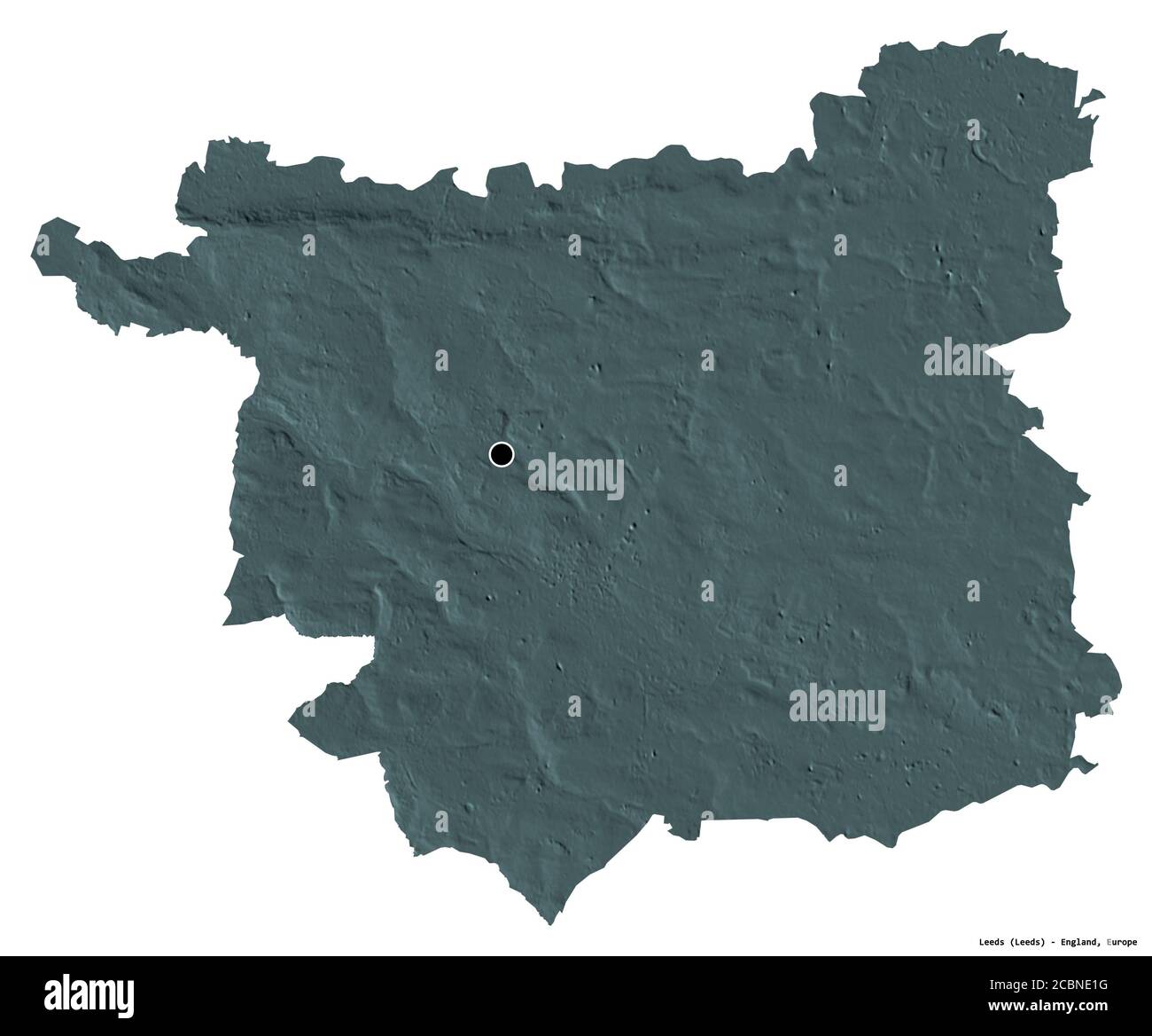 Shape of Leeds, administrative county of England, with its capital ...