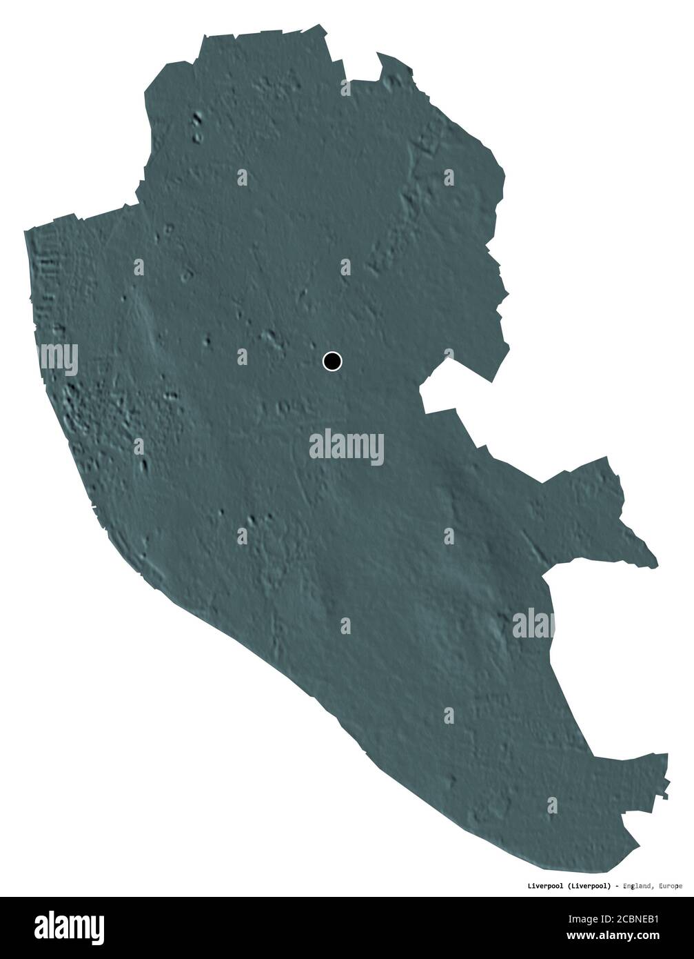 Shape of Liverpool, administrative county of England, with its capital ...