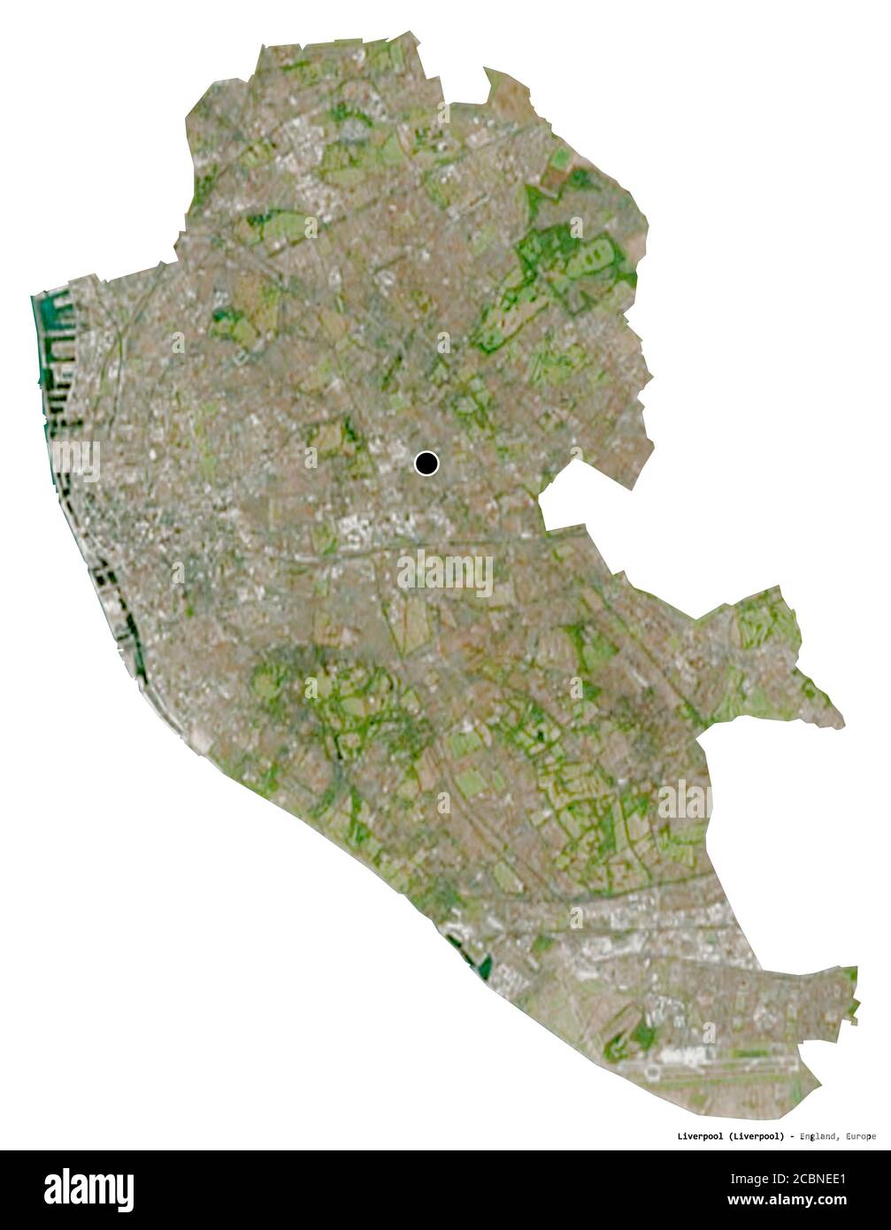 Shape of Liverpool, administrative county of England, with its capital ...