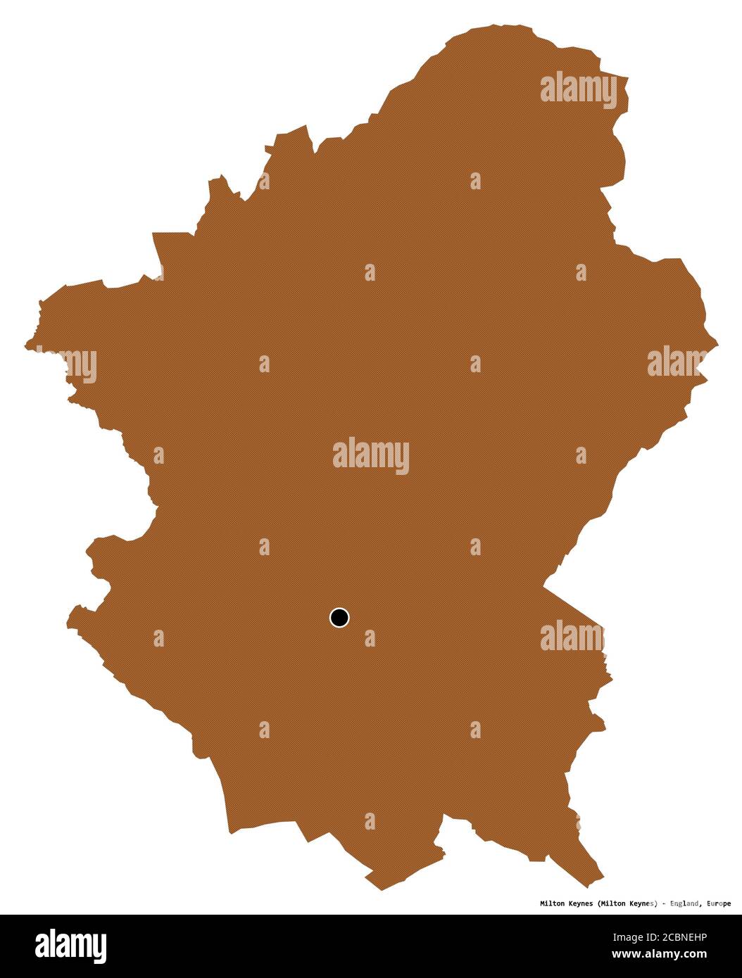 Shape of Milton Keynes, unitary authority of England, with its capital ...
