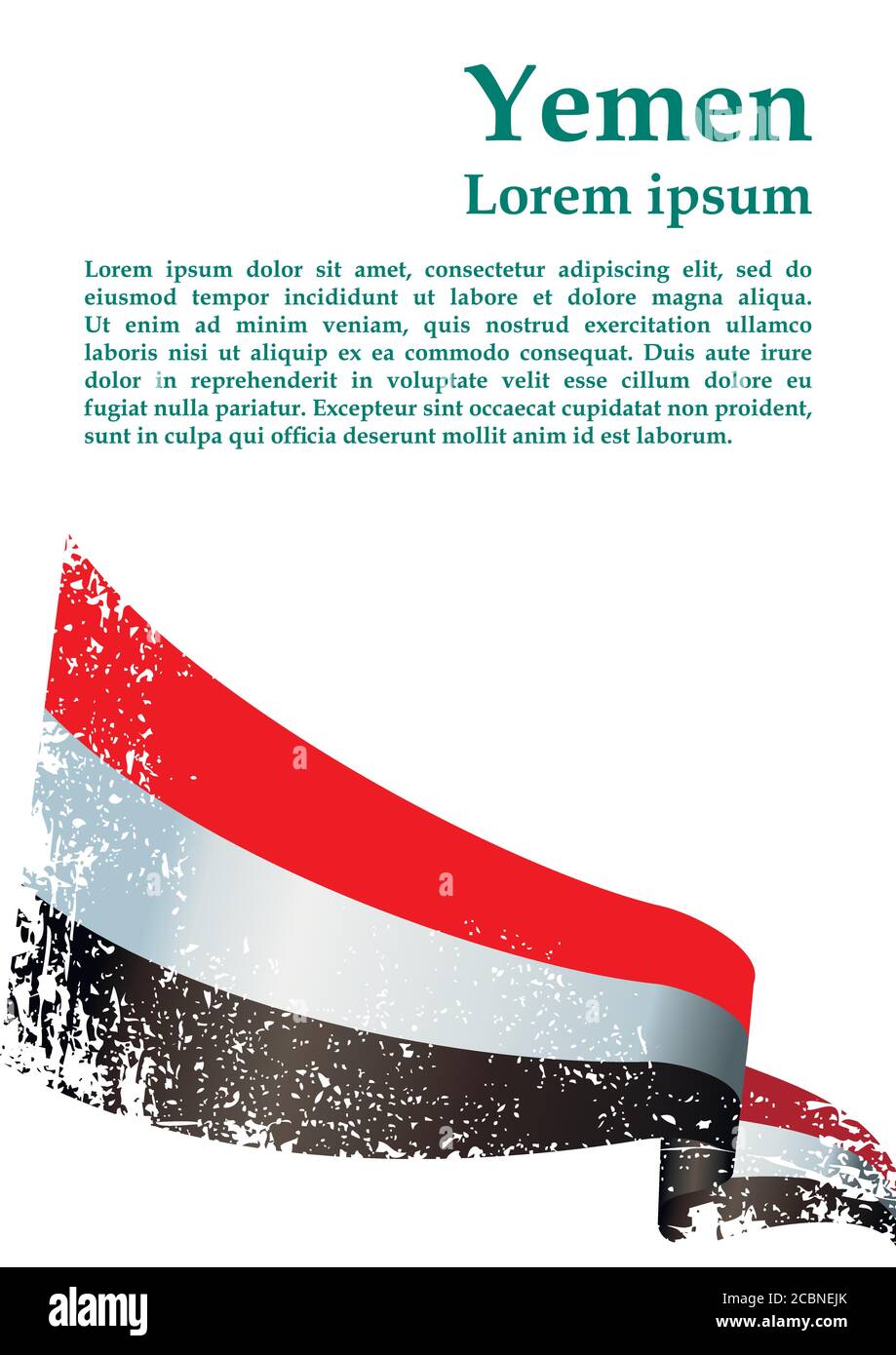 Flag of Yemen, Republic of Yemen. Template for award design, an ...