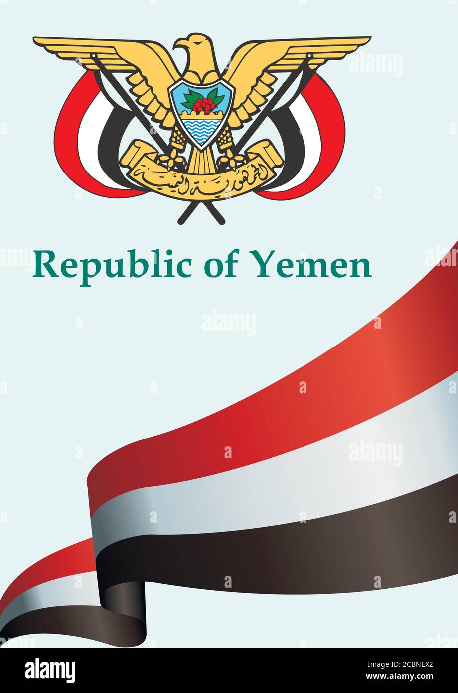 Flag of the republic of yemen Stock Vector Images - Alamy