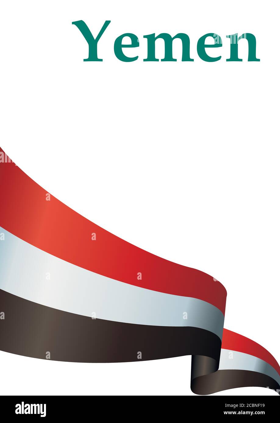 Flag of Yemen, Republic of Yemen. Template for award design, an ...