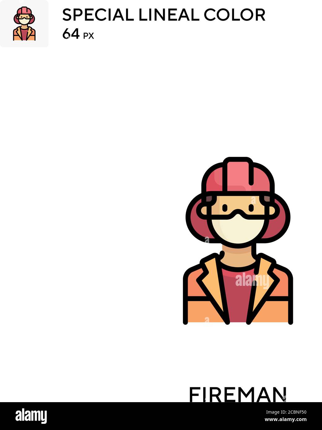 Fireman Special lineal color vector icon. Fireman icons for your business project Stock Vector ...