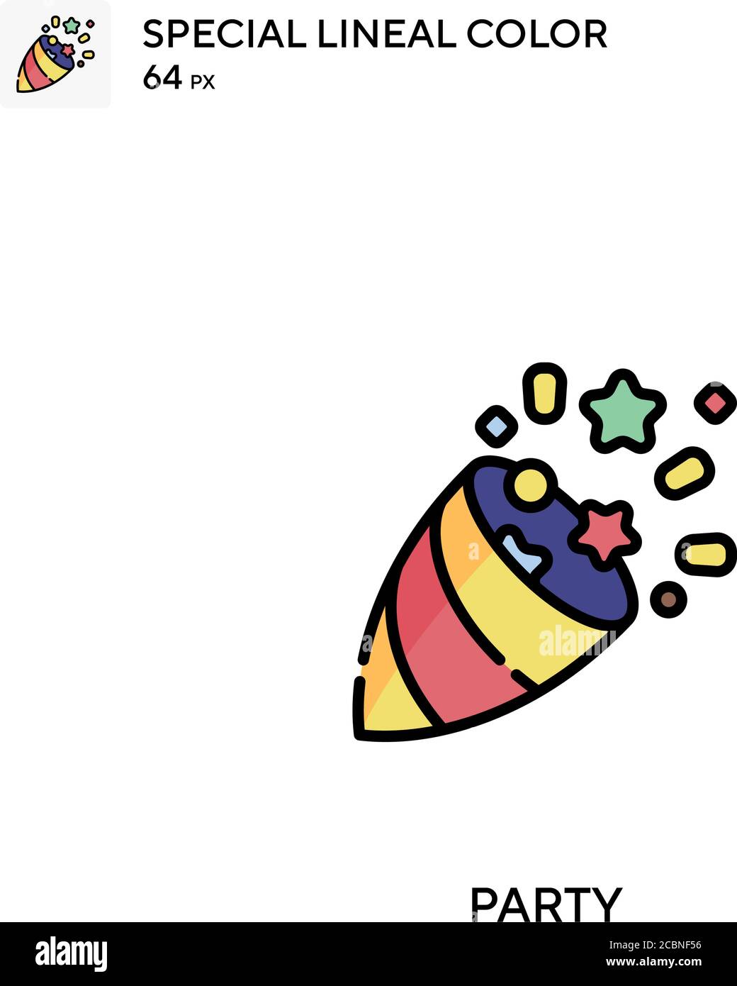 Party Special lineal color vector icon. Party icons for your business ...