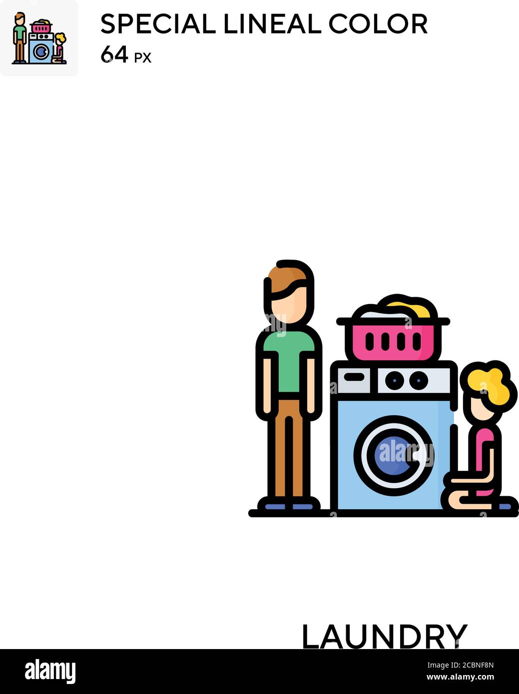 Laundry Special lineal color vector icon. Laundry icons for your ...