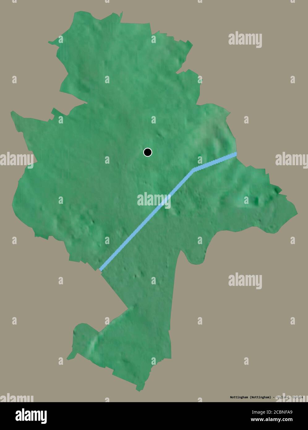 Nottingham on map hi-res stock photography and images - Alamy