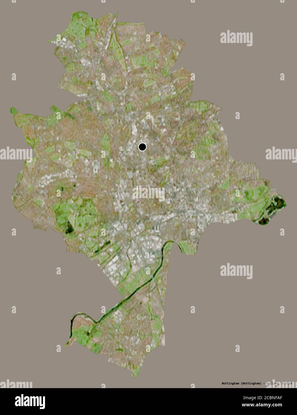 Nottingham on a map hi-res stock photography and images - Alamy